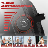 Magnetic Rowing Machine for Home Gym Office Workout 16 Level Adjustabl ...