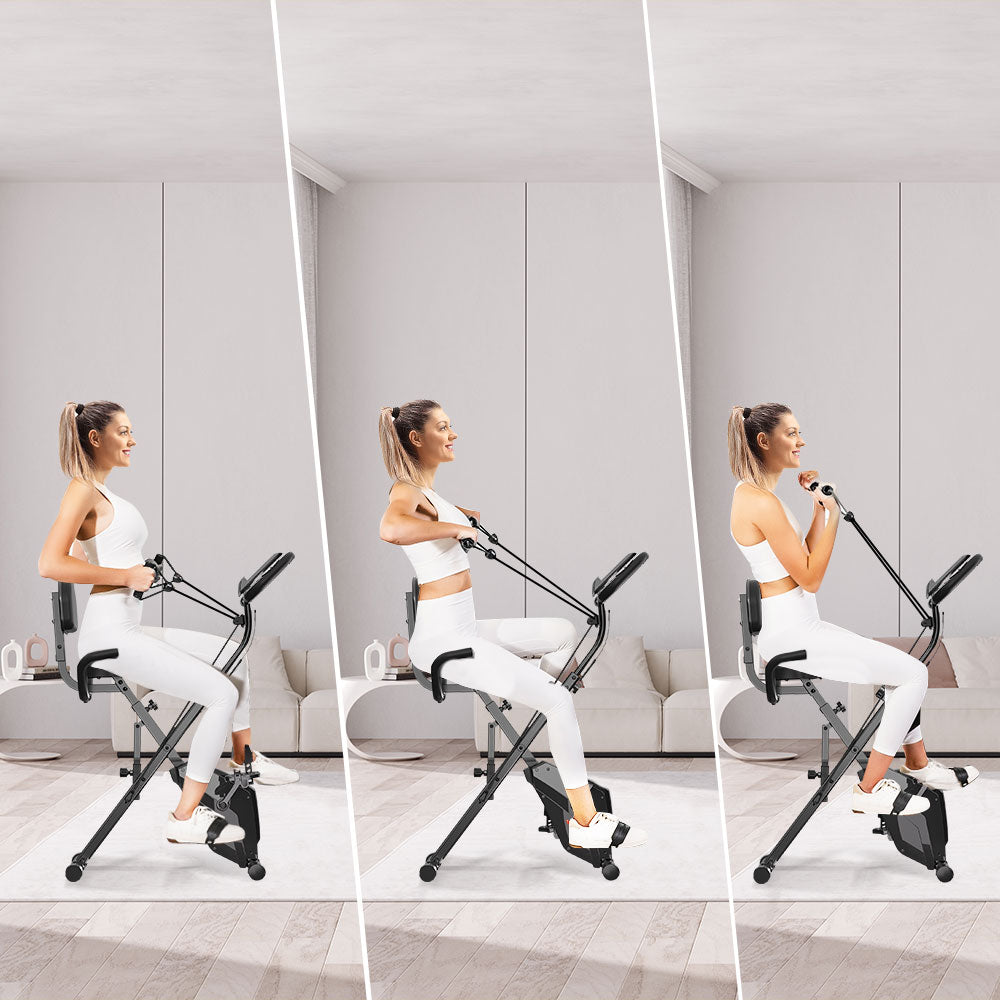 Exercise Bike, Foldable Indoor Cycling Bike Space Saving Foldable Exer ...