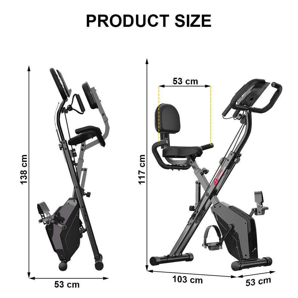 Exercise Bike, Foldable Indoor Cycling Bike Space Saving Foldable Exer ...