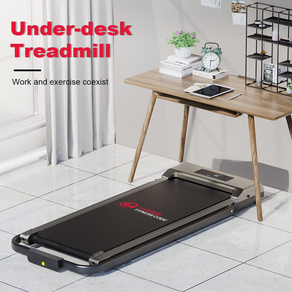 2 in 1 Folding Treadmill, Under Desk Treadmill, 1-10KM/H Walking Joggi ...